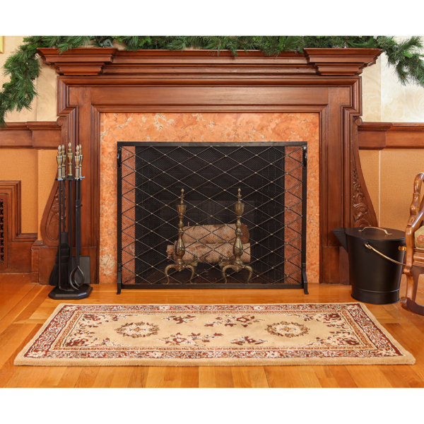 Ebern Designs Allantra Single Panel Iron Fireplace Screen & Reviews | Wayfair